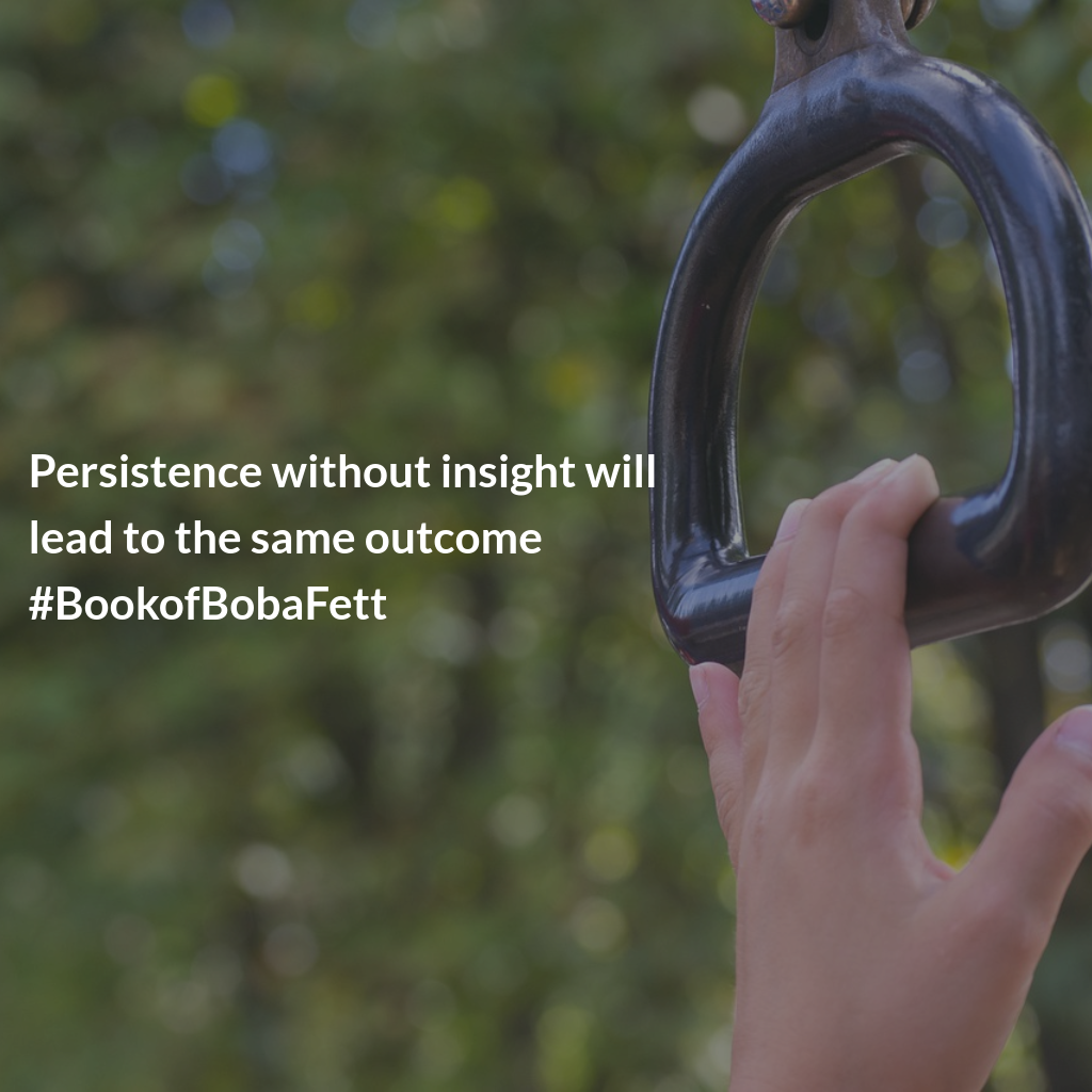 Persistence without insight – Bright, shiny objects!